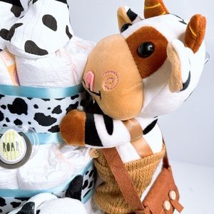 Handmade | Accessories | Cow Diaper Cake Farm Baby Shower Gift | Poshmark